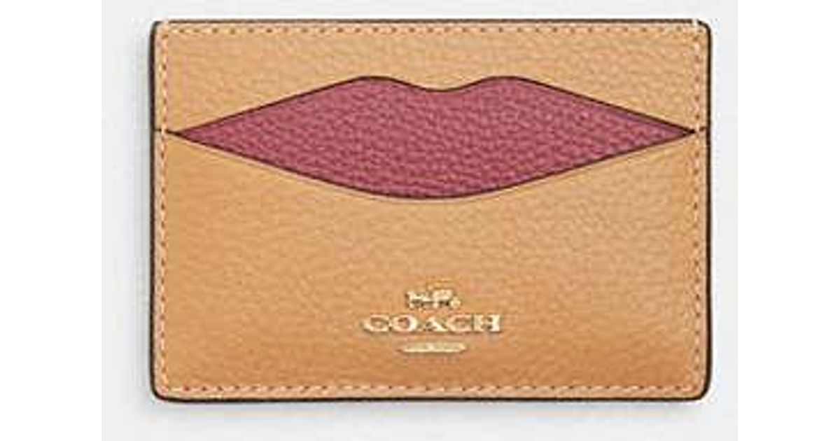 COACH Lip Card Case in Black | Lyst