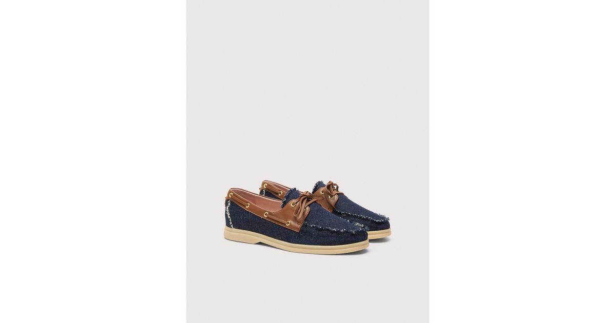 Coccinelle Denim Fabric Loafers C-Cruise in Blue | Lyst UK