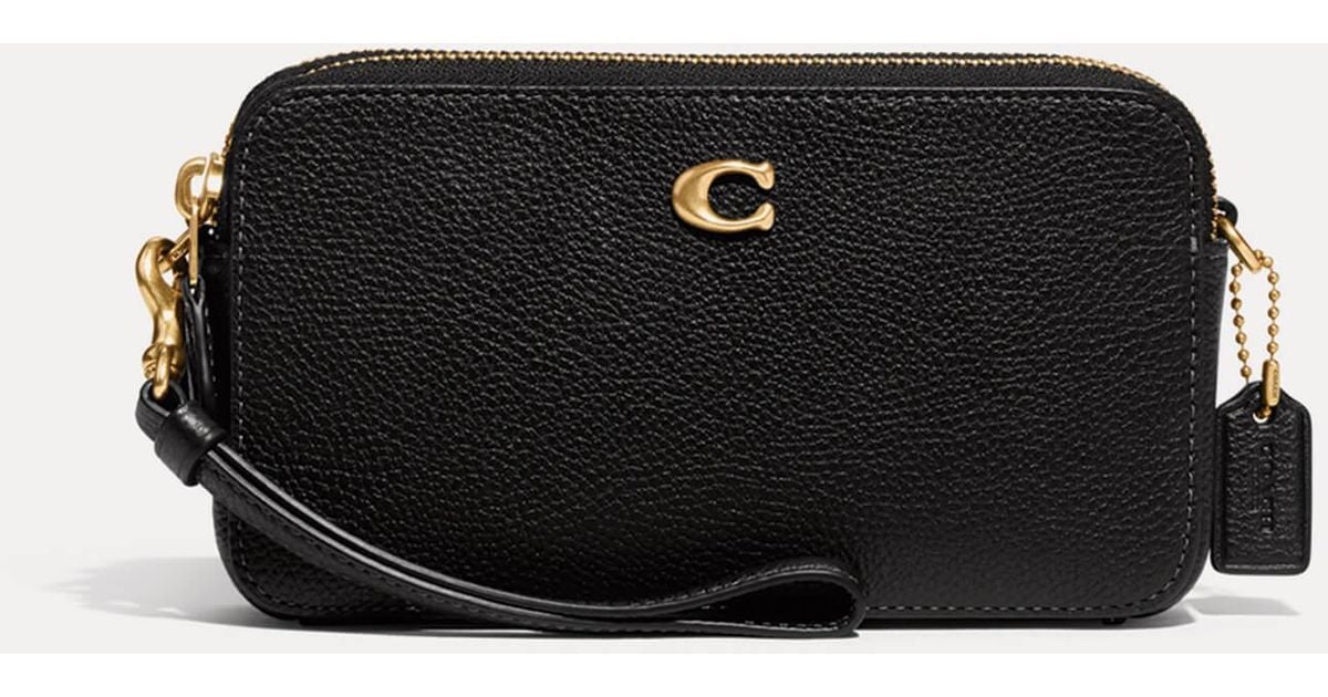 COACH Kira Polished Pebble Leather Crossbody Bag in Black | Lyst COACH Kira Polished Pebble Leather Crossbody Bag in Black | Lyst
