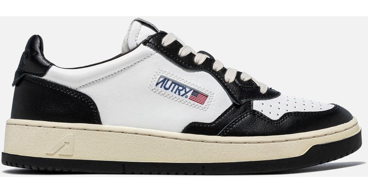 Autry Medalist Leather Court Trainers in Black for Men | Lyst