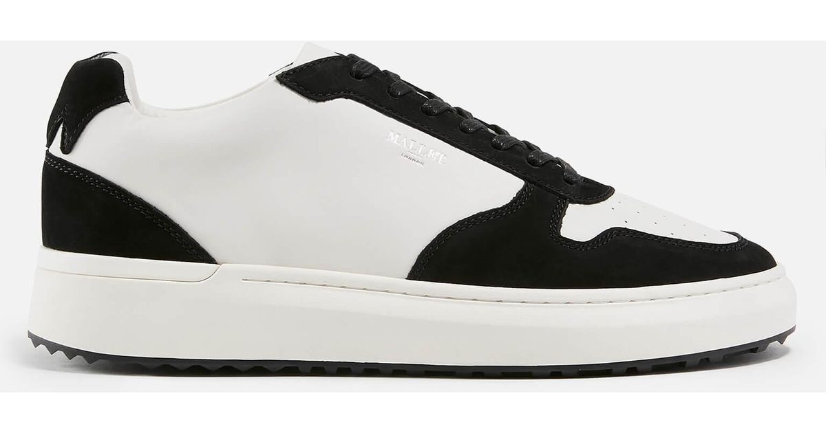 Mallet London Mallet Hoxton 2.0 Leather And Suede Trainers in Black for ...