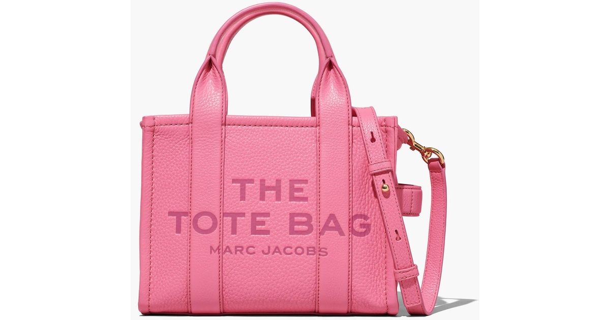 Marc Jacobs The Leather Mini Tote Bag in Pink | Lyst