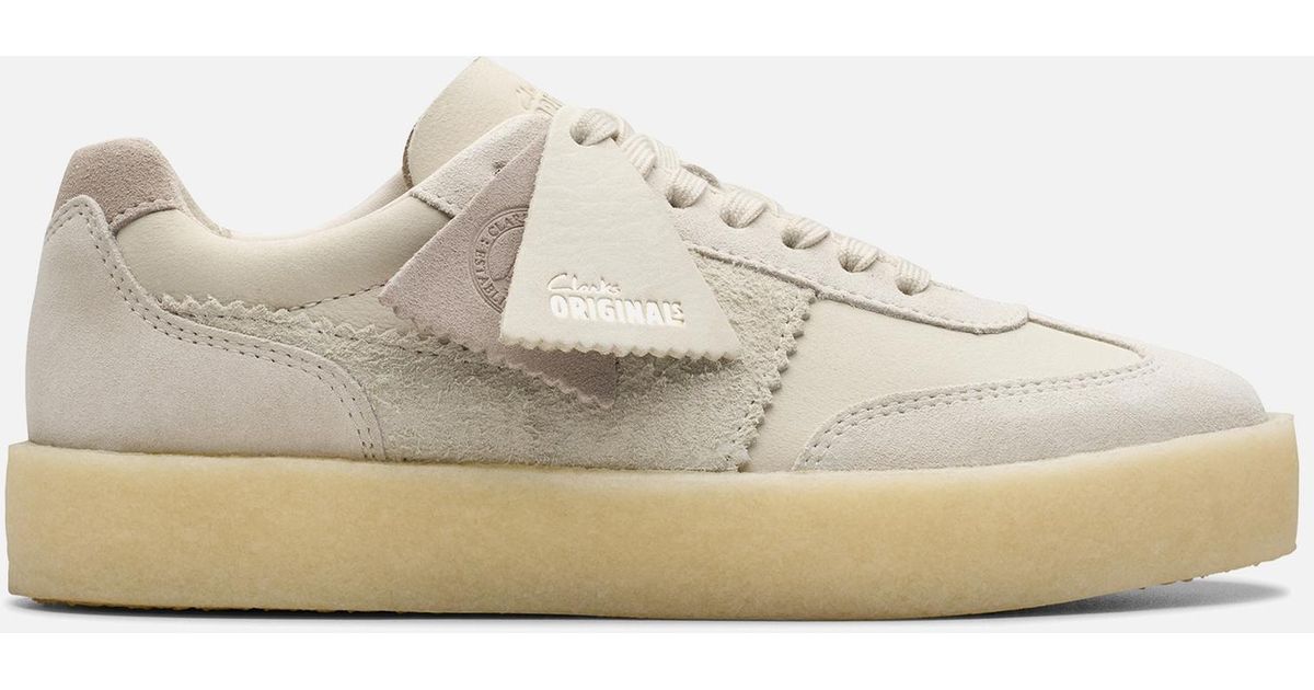 Clarks Tor 80 Nubuck Suede Trainers in Natural | Lyst