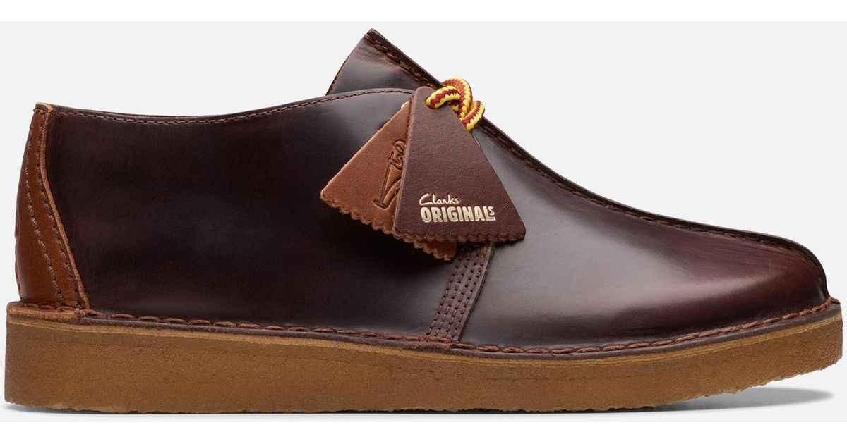 Clarks Desert Trek Leather Hiker Boots in Brown for Men | Lyst