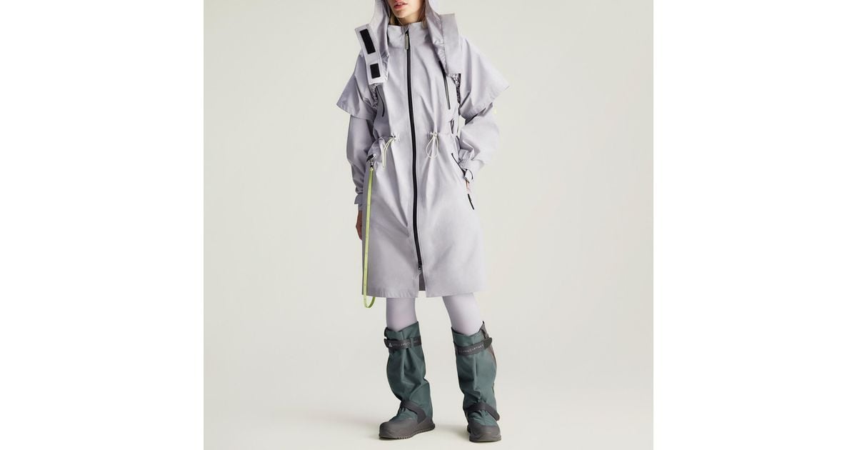 adidas By Stella McCartney Truenature Rain Ready Shell Coat in Gray | Lyst