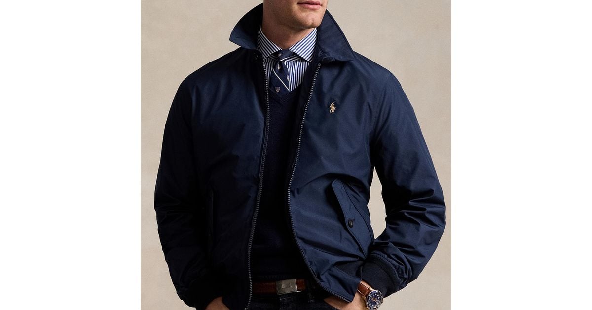 Polo Ralph Lauren Shell Windbreaker Jacket in Blue for Men | Lyst