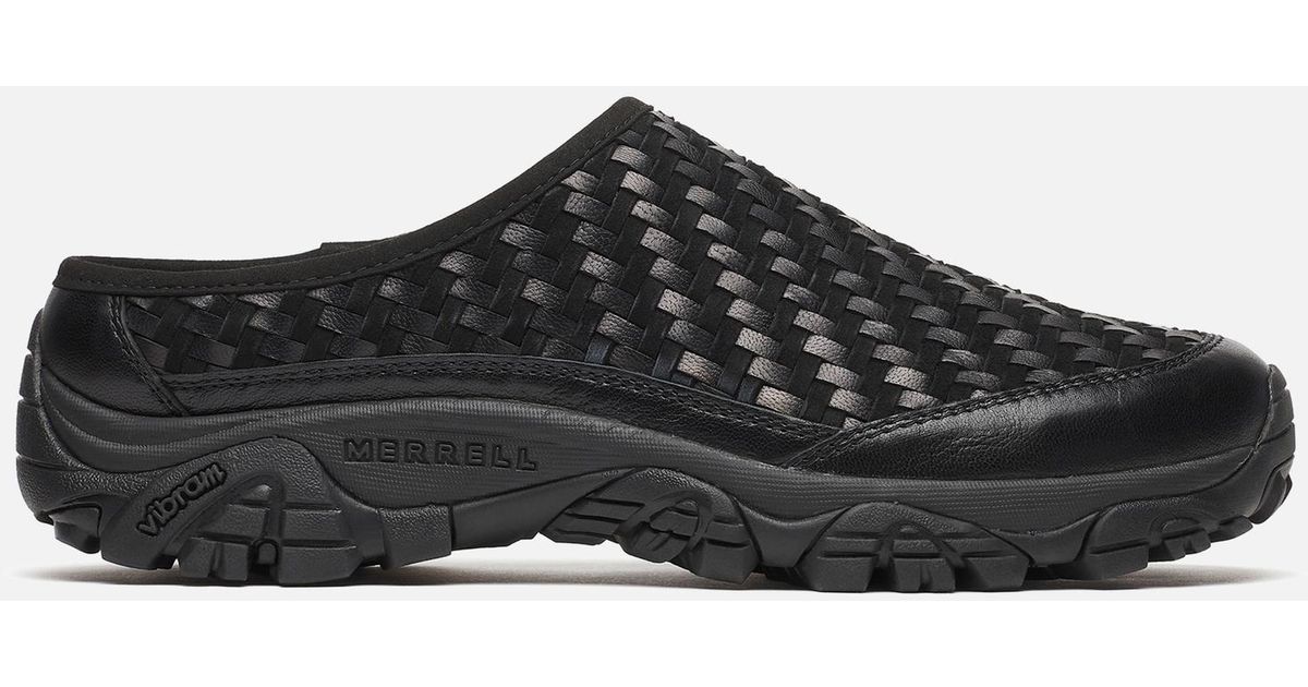 Merrell Moab 2 Leather Slides in Black for Men | Lyst