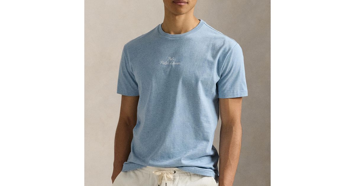Polo Ralph Lauren Classic Fit Cotton-Jersey Embroidered Script T-Shirt ...