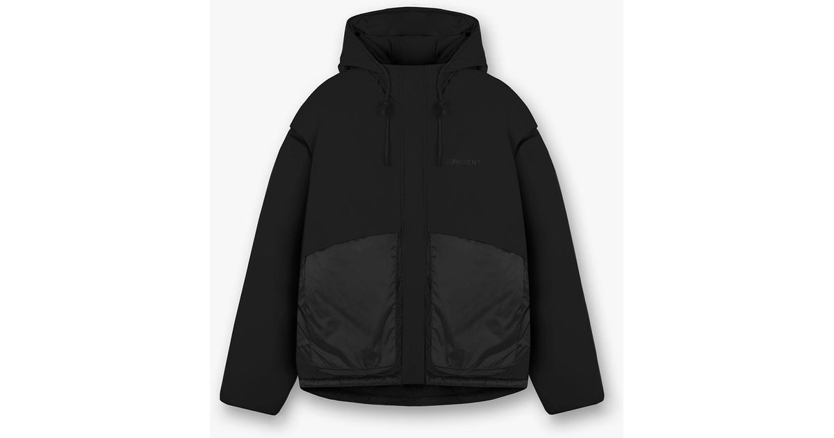Represent Layered Nylon-Blend Hooded Puffer Jacket in Black for Men | Lyst