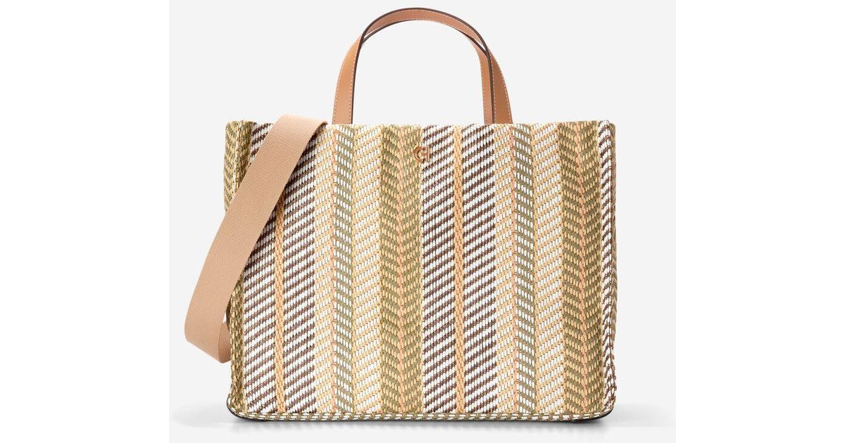 Cole Haan Women's Montecito Medium Straw Tote Bag in Natural | Lyst