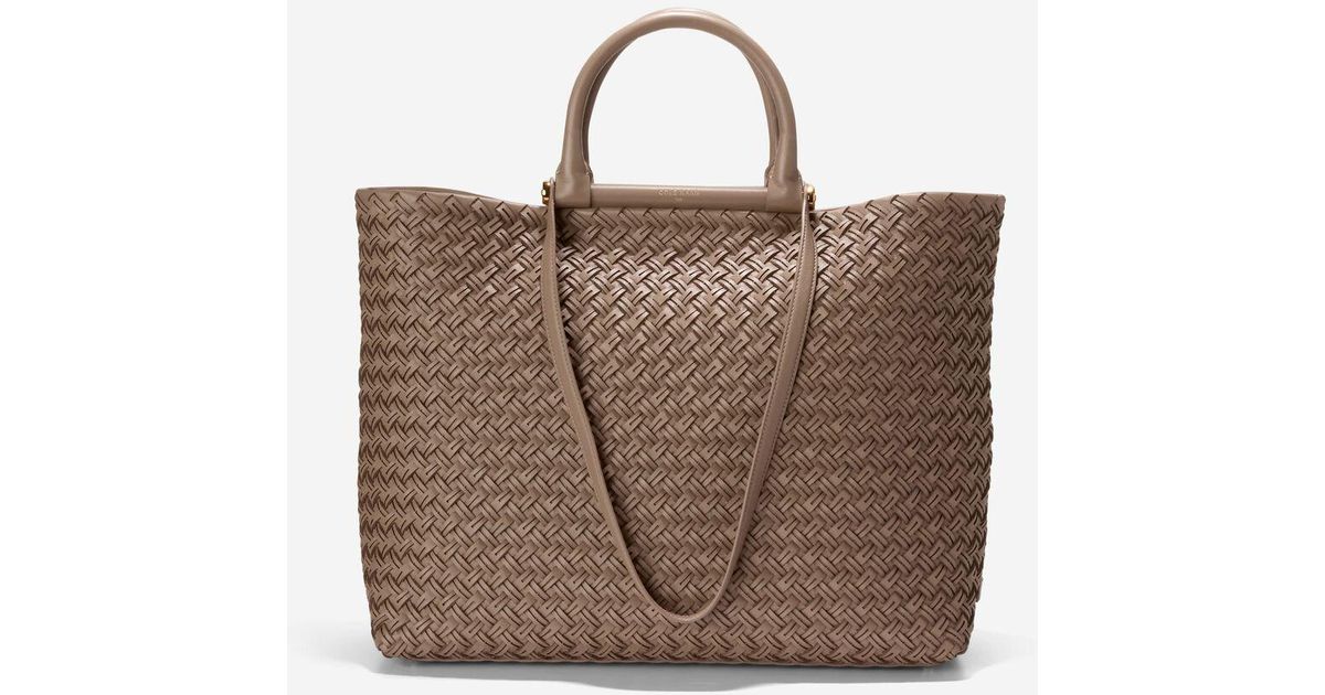 Cole Haan Catherine Woven Tote Bag in Brown | Lyst