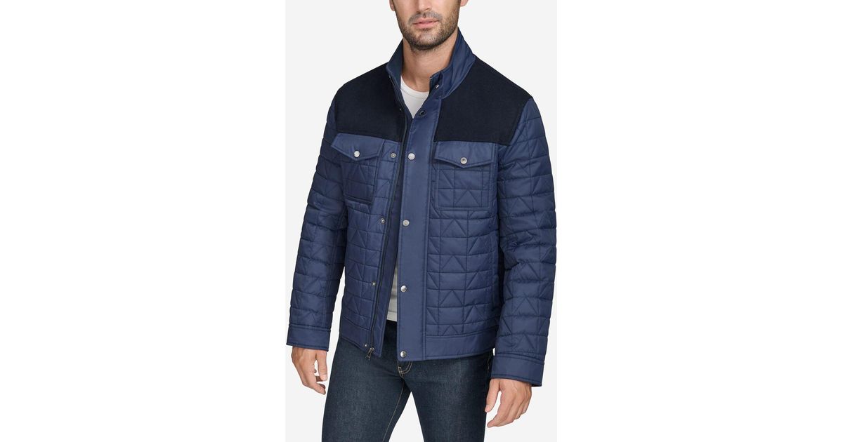 Cole Haan Men's Triangle Quilted Vest in Blue for Men | Lyst