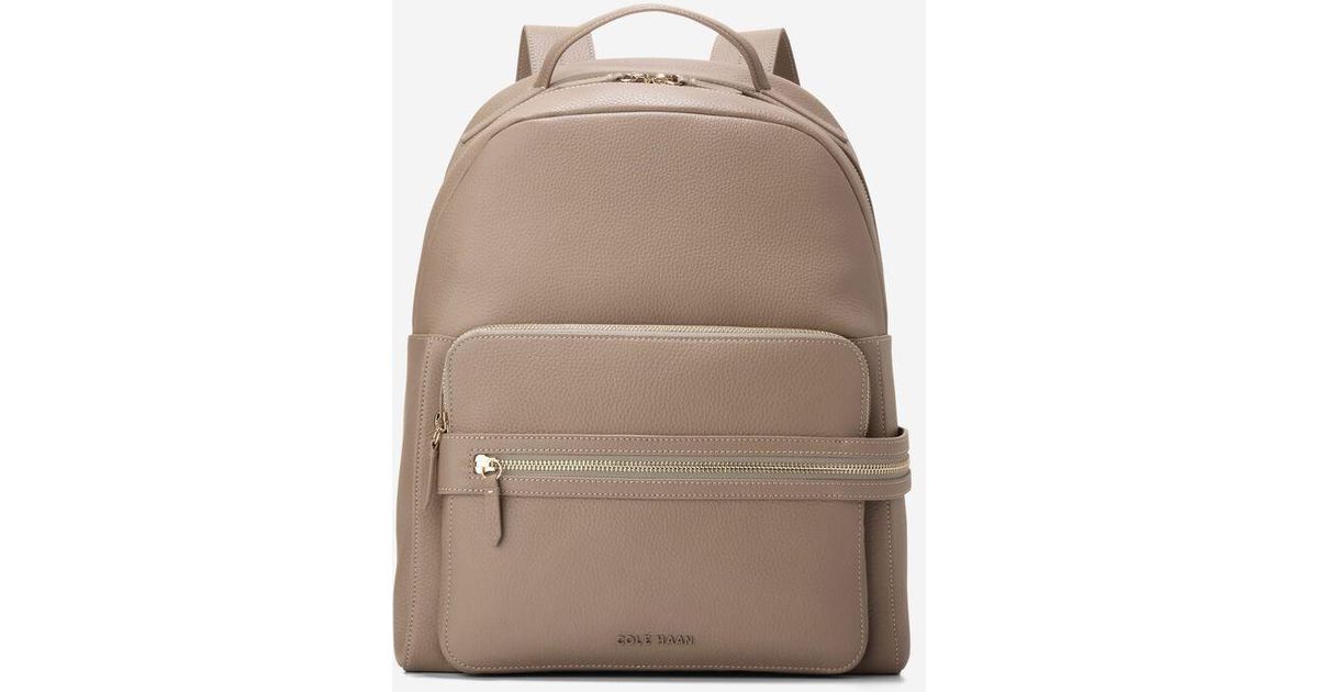 Cole Haan Women's Davis Leather Backpack in Natural | Lyst