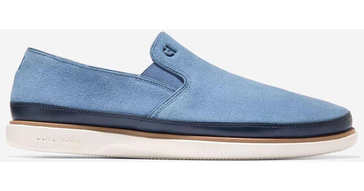 Cole Haan Men's Grandprø Strawspoint Twin Gore Loafers in Blue for Men ...