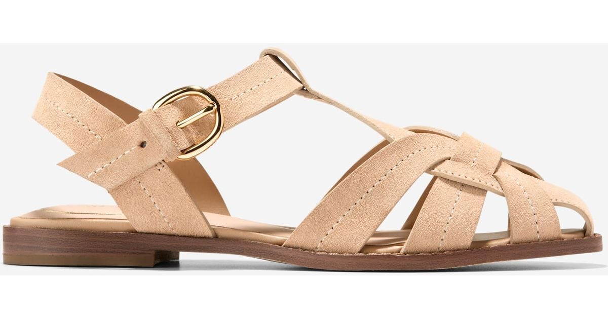 Cole Haan Rosette Fisherman Sandals in Natural | Lyst