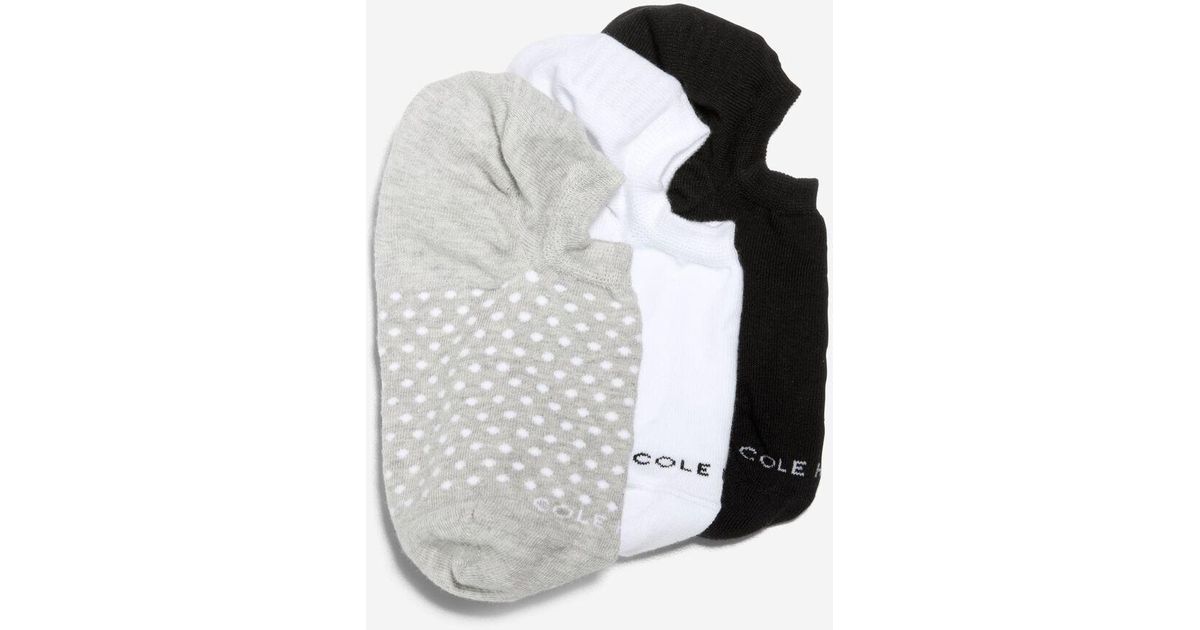 Cole Haan Women's 3 Pack Dot Sock Liners in White | Lyst