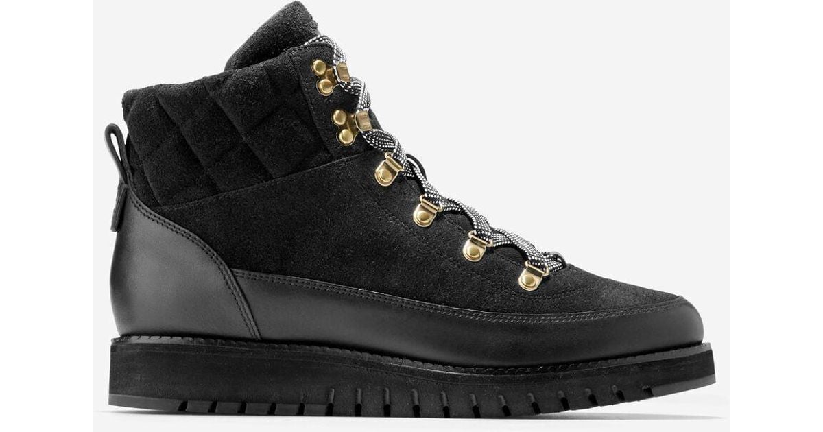 Cole Haan Women's Zerøgrand Waterproof Elissa Hiker Boots in Black | Lyst
