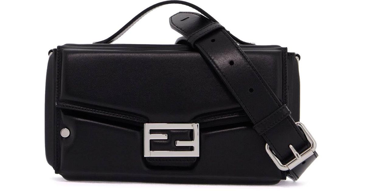 Fendi Soft Trunk Baguette Bag in Black for Men | Lyst
