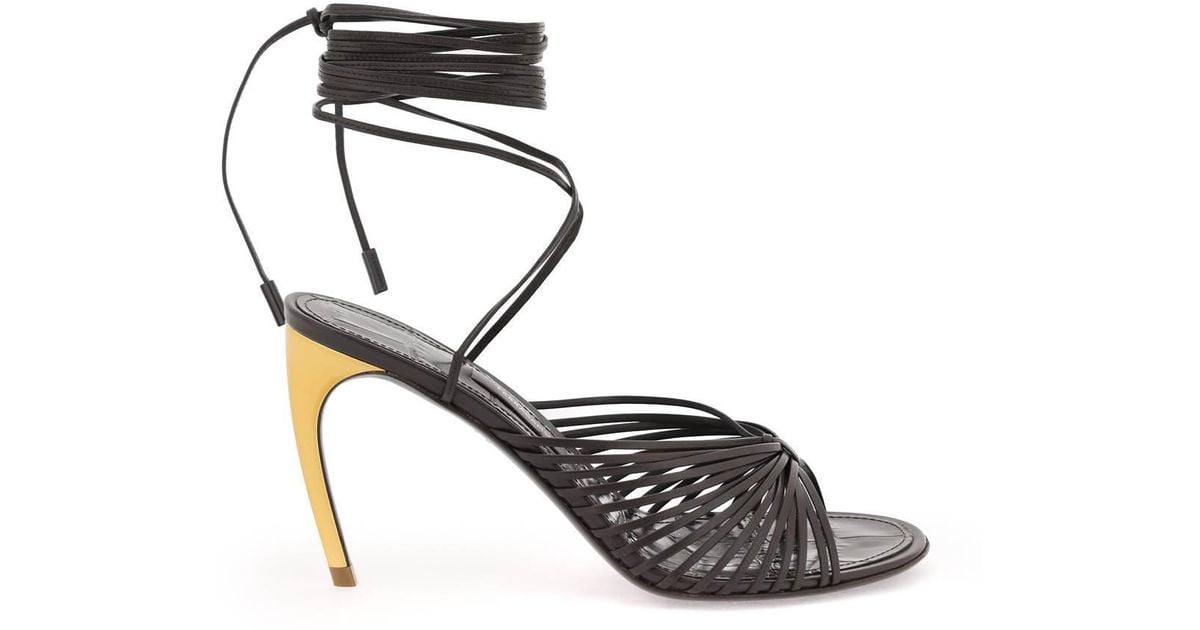 Ferragamo Elevate Your Style With Luxurious Curved Heel Sandals For in ...
