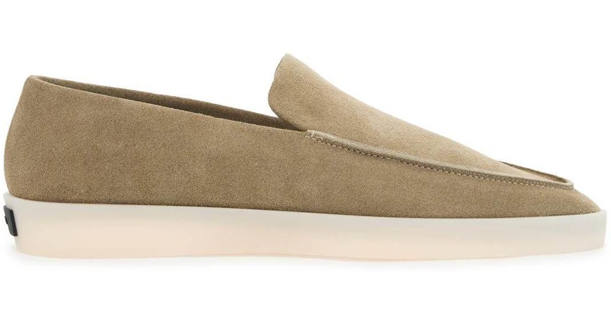 Fear Of God Suede Leather Moccas in Green for Men | Lyst