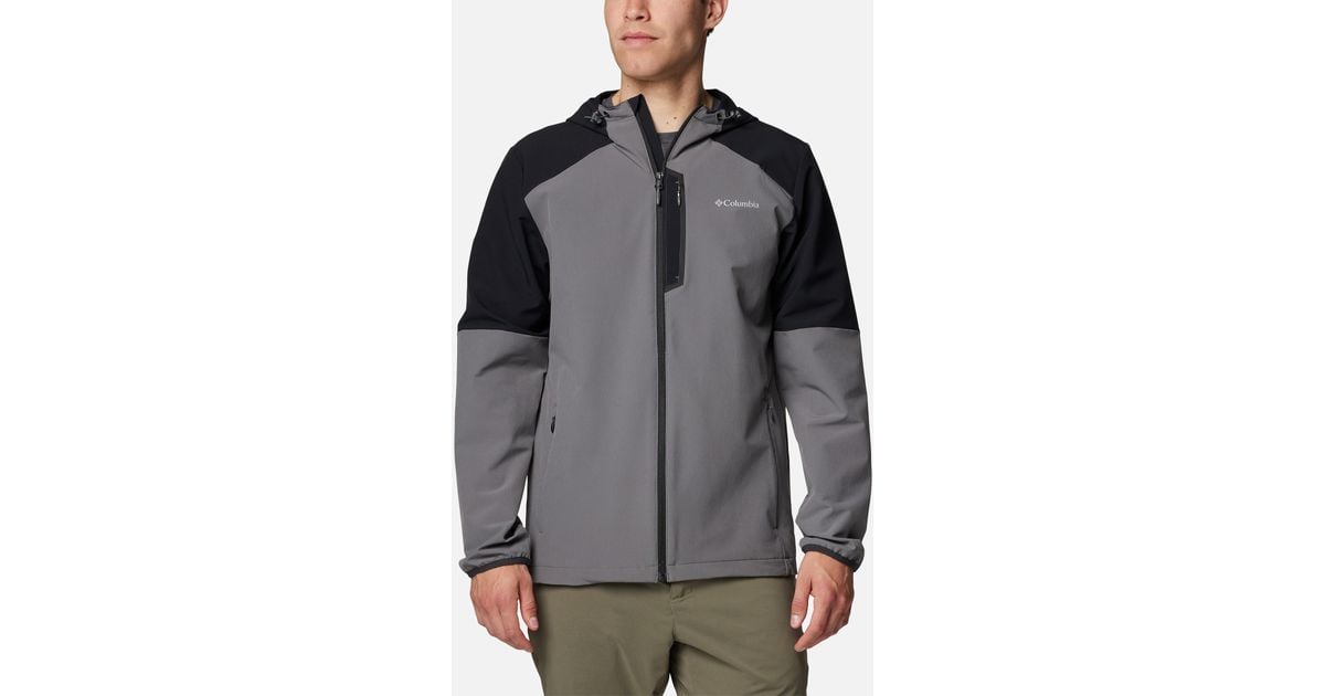 Columbia Columbia Tech Softshell Hooded Jacket in Grey for Men | Lyst UK