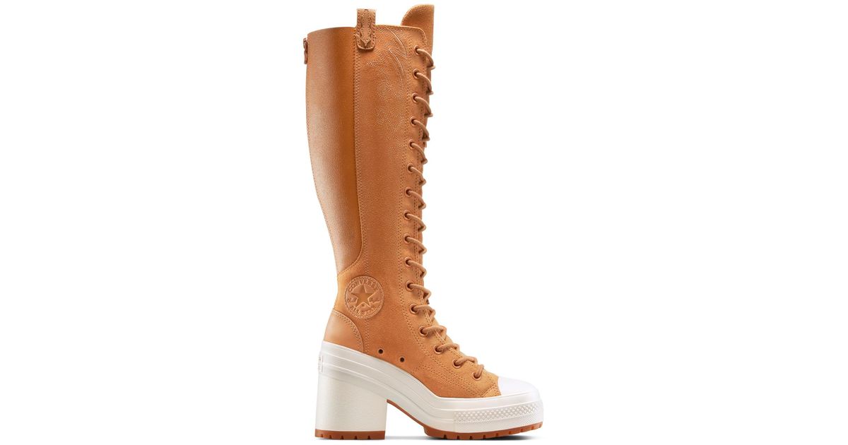 Converse Chuck 70 De Luxe Heel Xxhi Platform Western Suede For In Brown