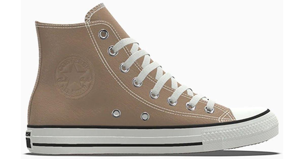 Converse Custom Chuck Taylor All Star Leather By You in Natural | Lyst UK