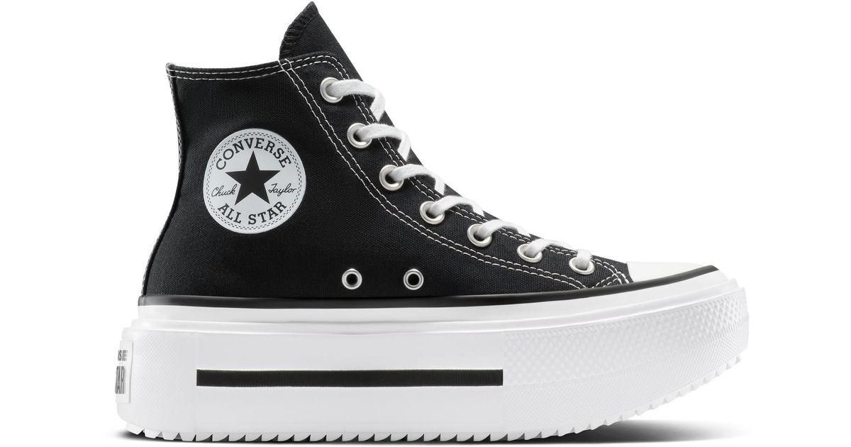 Converse Chuck Taylor All Star Lift Double Stack in Black | Lyst