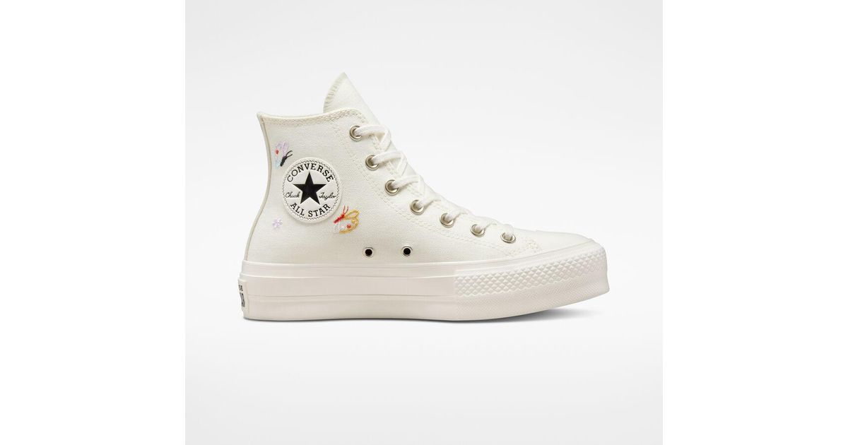 Converse Chuck Taylor All Star Lift Platform Butterfly Wings in White ...