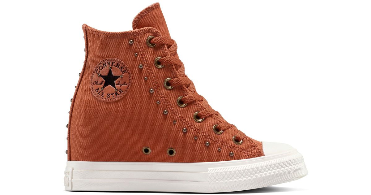Converse Chuck Taylor All Star Wedge Platform Studded Canvas For in ...