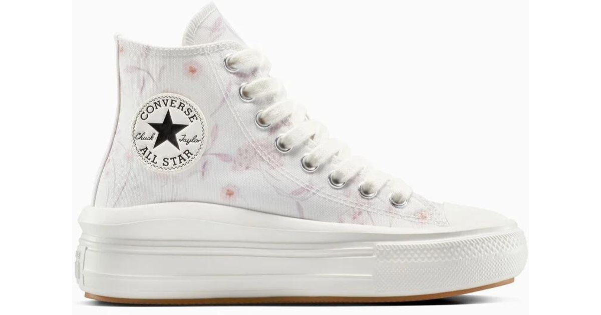 Converse Chuck Taylor All Star Move Platform Flowers in White | Lyst UK