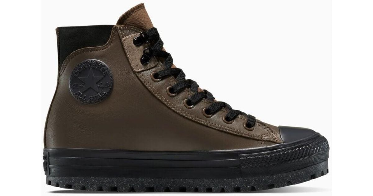 Converse Chuck Taylor All Star City Trek Waterproof Leather in Black ...
