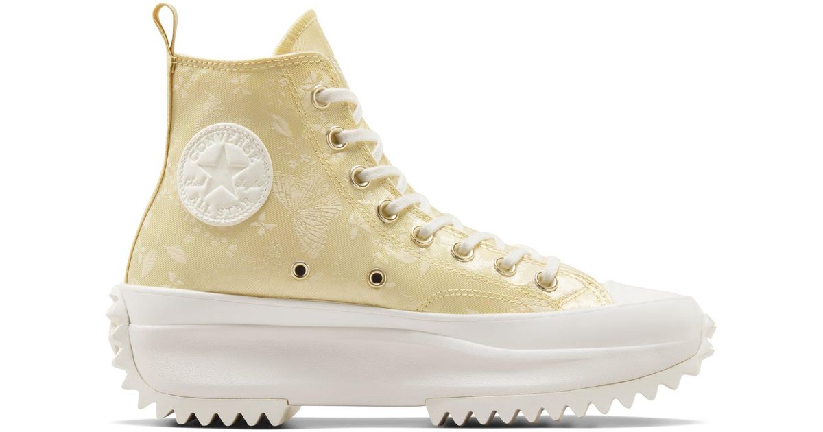Converse Run Star Hike Platform Golden Butterfly Polyester in White | Lyst