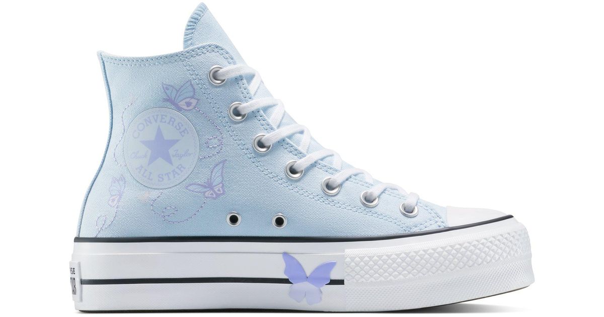 Converse Chuck Taylor All Star Lift Platform Butterflies Canvas For in ...