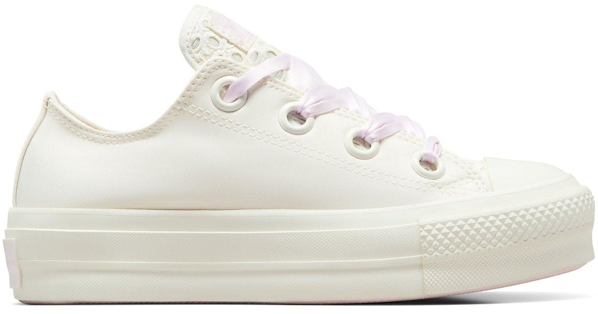 Converse Chuck Taylor All Star Lift Matte Satin Canvas For in White | Lyst