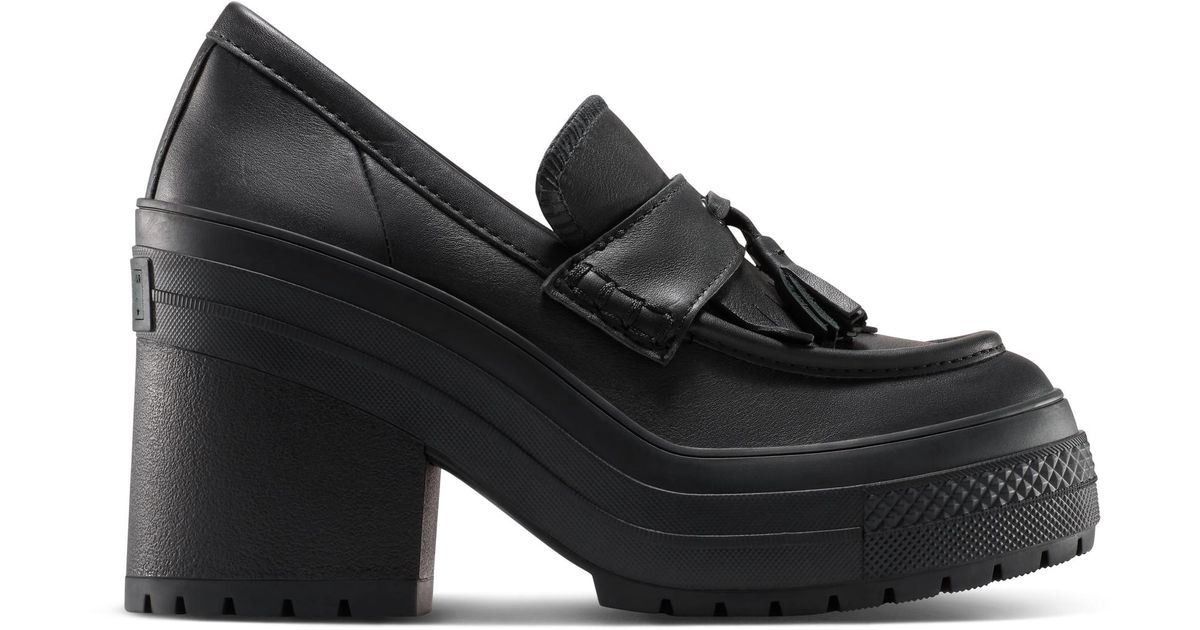 Converse Chuck 70 De Luxe Heel Loafer Platform Leather in Brown | Lyst