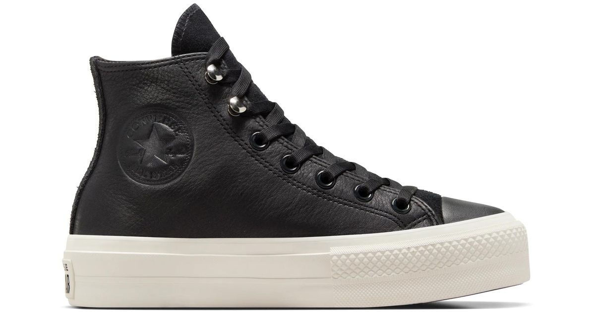 Converse Chuck Taylor All Star Lift Platform Water Repellent Leather in ...