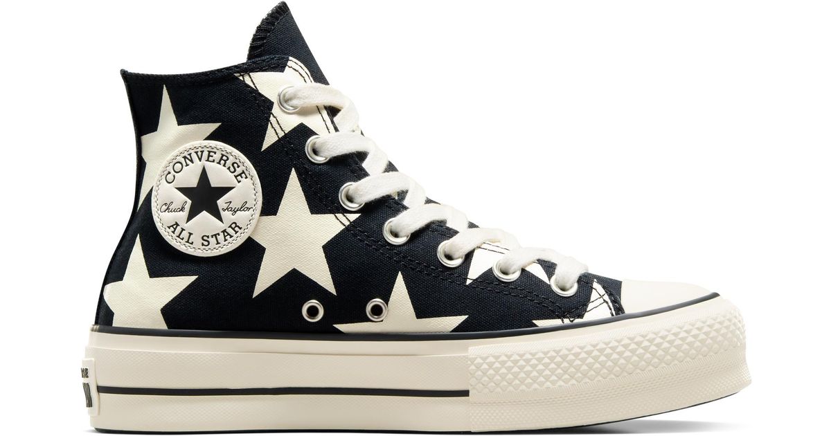 Converse Chuck Taylor All Star Lift Large Stars Canvas For in Blue | Lyst