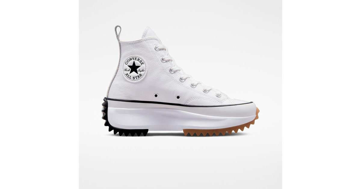 Converse Run Star Hike Platform Foundational Leather in White for Men ...