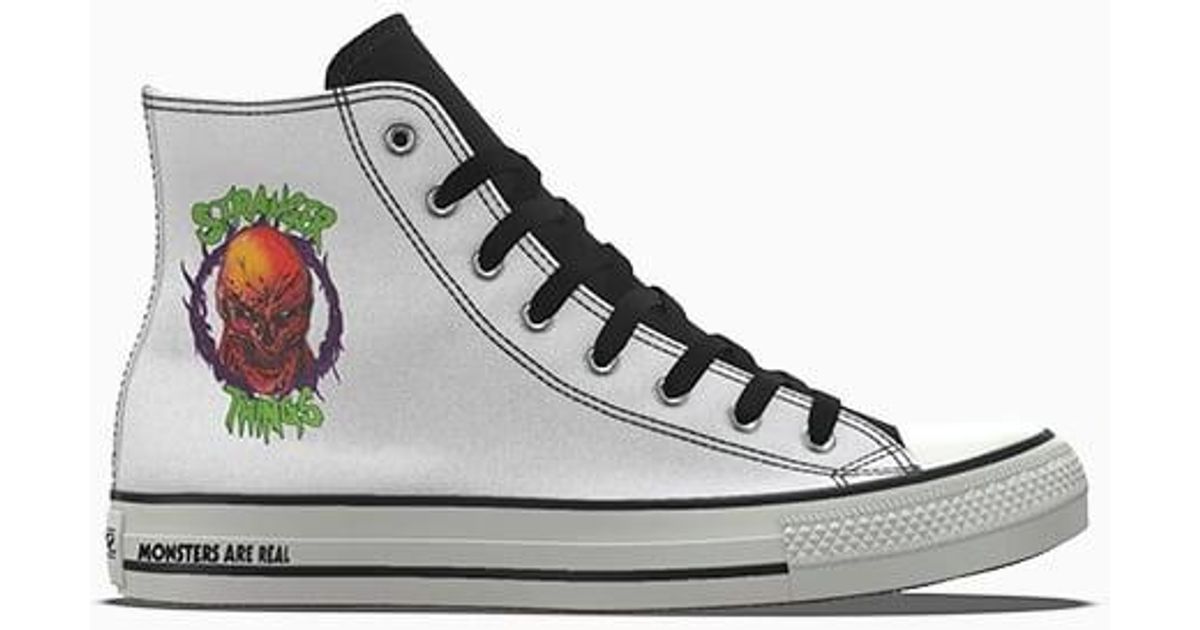 Converse By You X Stranger Things Chuck Taylor All Star Canvas in White ...