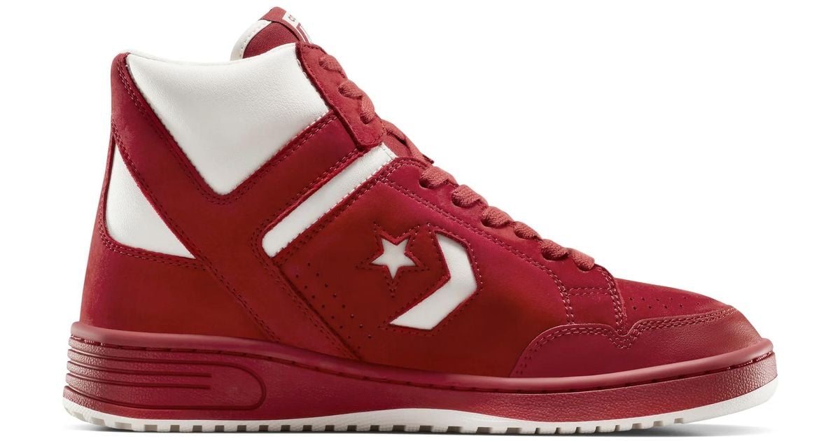 Converse Weapon Luxe Leather in Red | Lyst