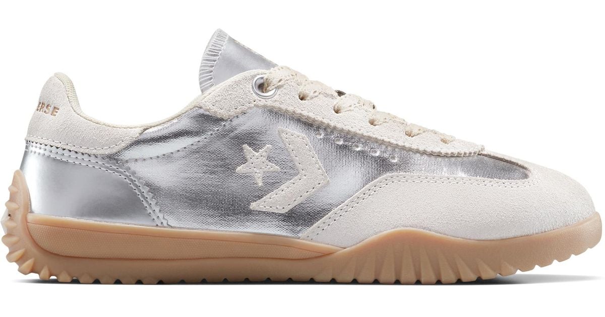 Converse Run Star Trainer Metallic Canvas in Gray | Lyst