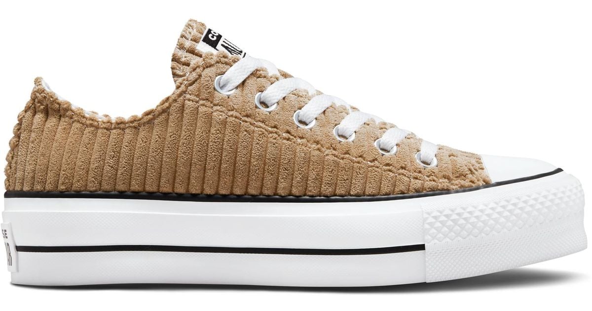 Converse Chuck Taylor All Star Lift Platform Surplus Corduroy in Brown ...
