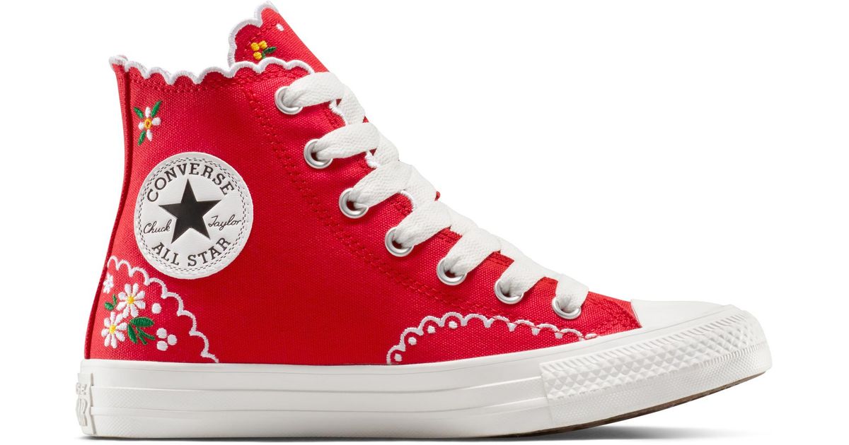 Converse Chuck Taylor All Star Embroidered Flowers Canvas | Lyst