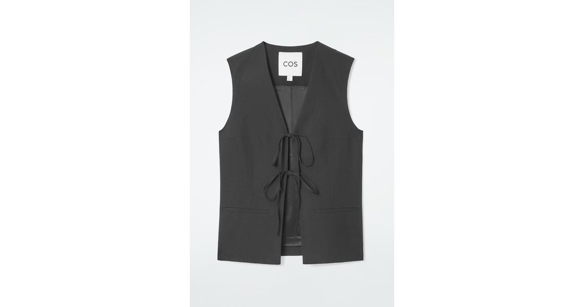 COS Tie-front Vest in Black | Lyst UK