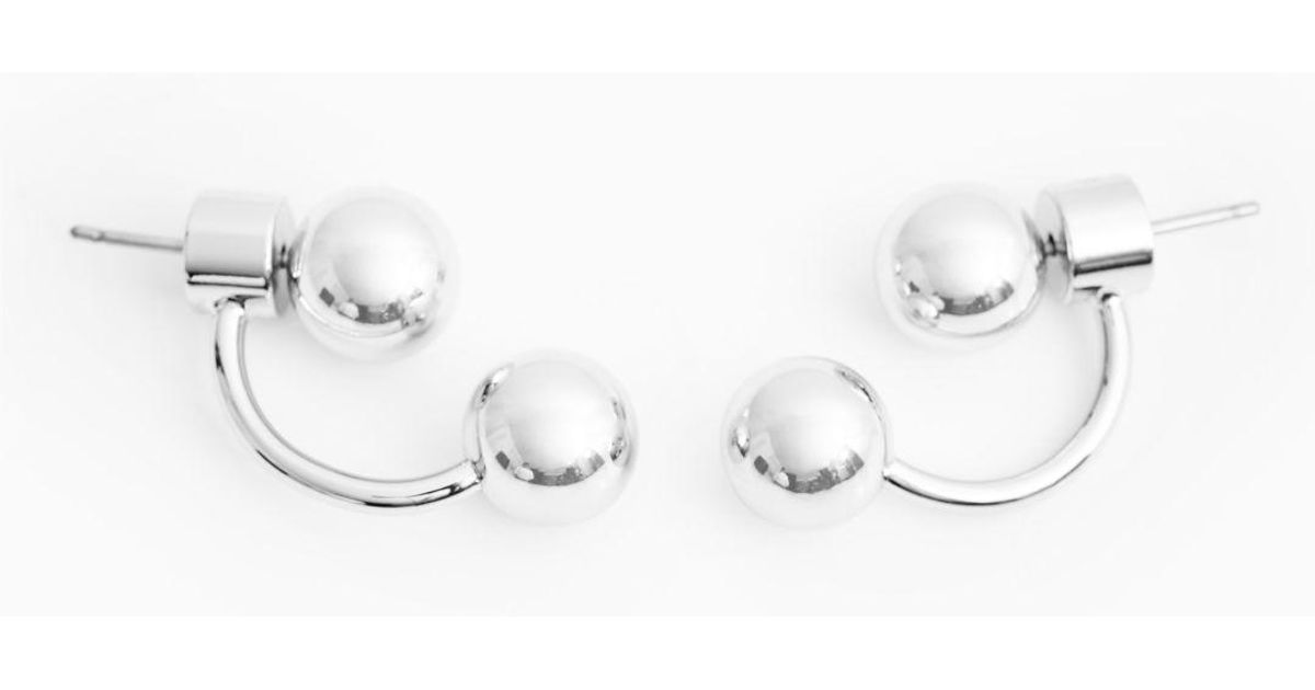 COS Dropped Sphere Studs in Metallic | Lyst