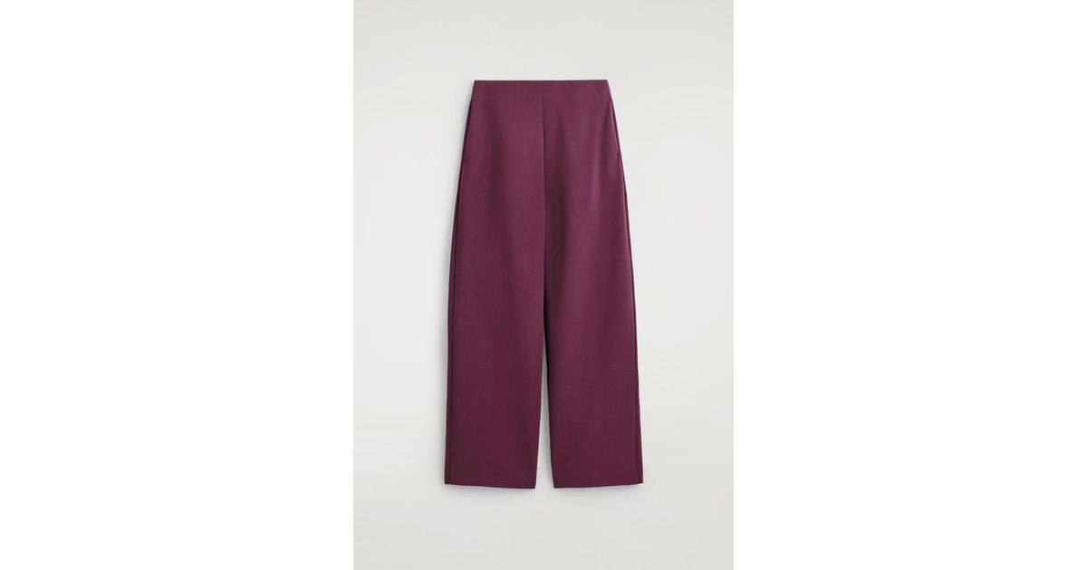 COS Scuba Barrel-Leg Joggers in Purple | Lyst UK