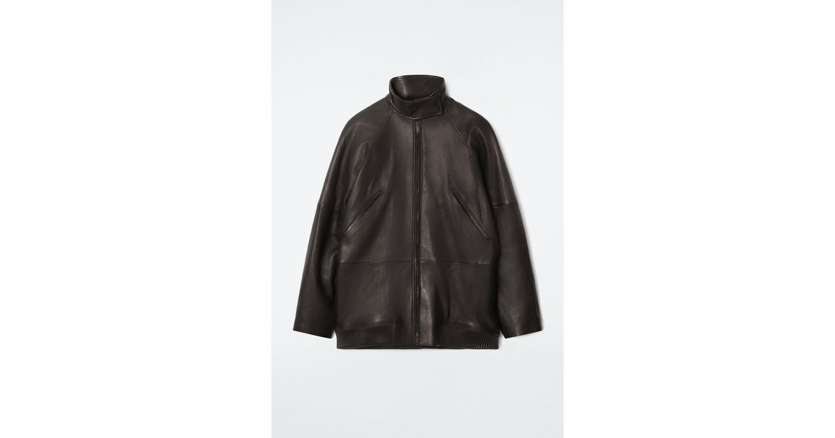 COS The Leather Jacket in Black | Lyst UK