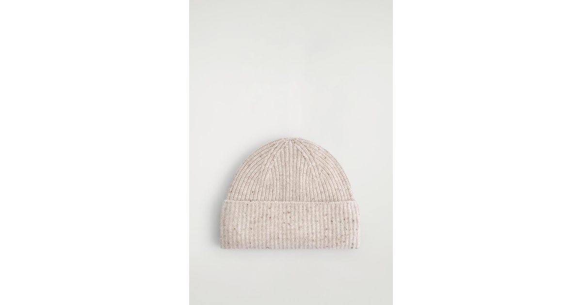 COS Wool-Cashmere Beanie in Natural | Lyst UK