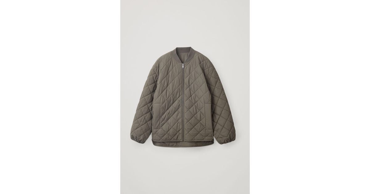 COS Reversible Quilted Jacket in Green | Lyst